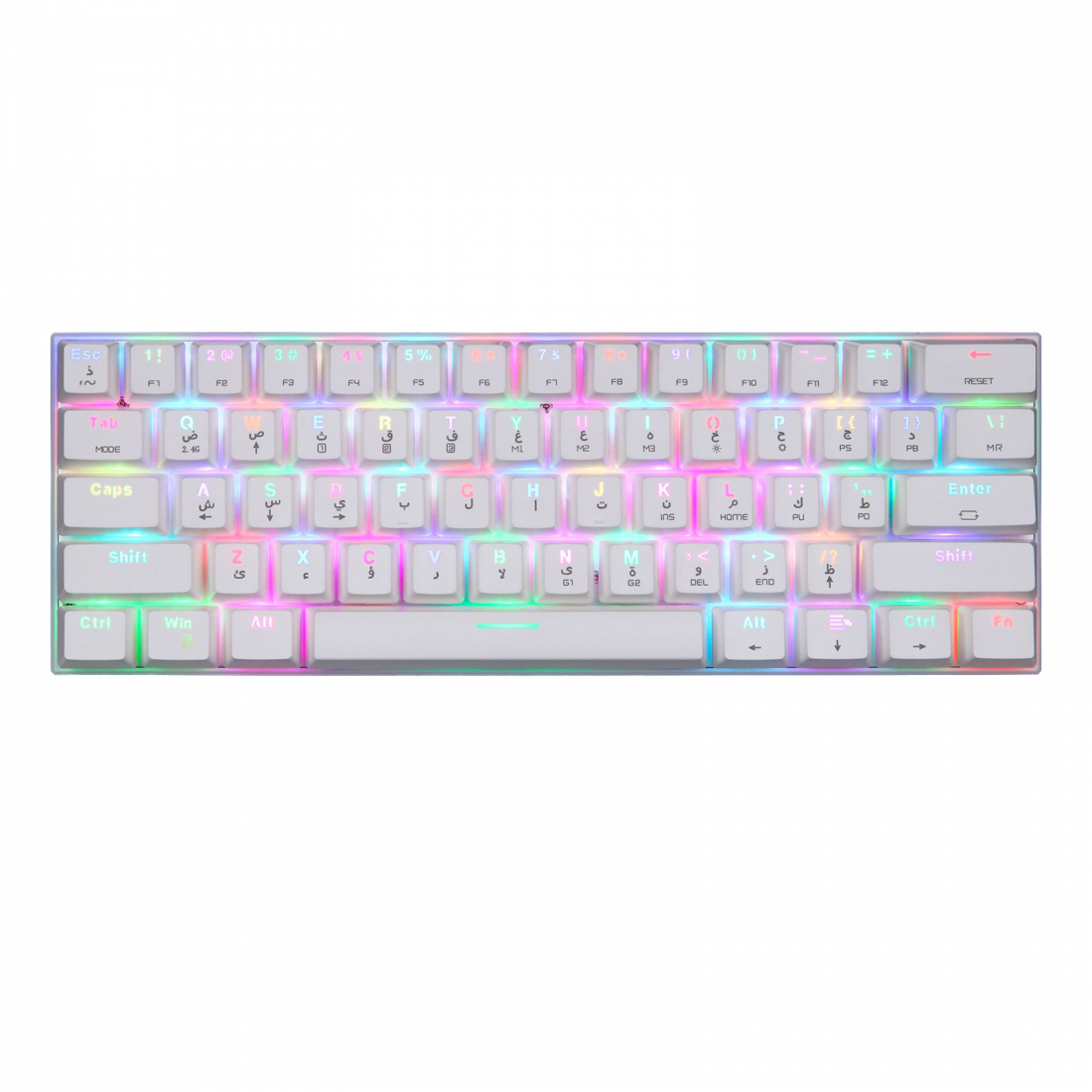 Devo Gaming Keyboard - SP60 White - Blue Switch